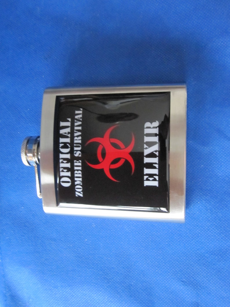 Zombie Elixer Survival Liquor Hip Flask - Etsy