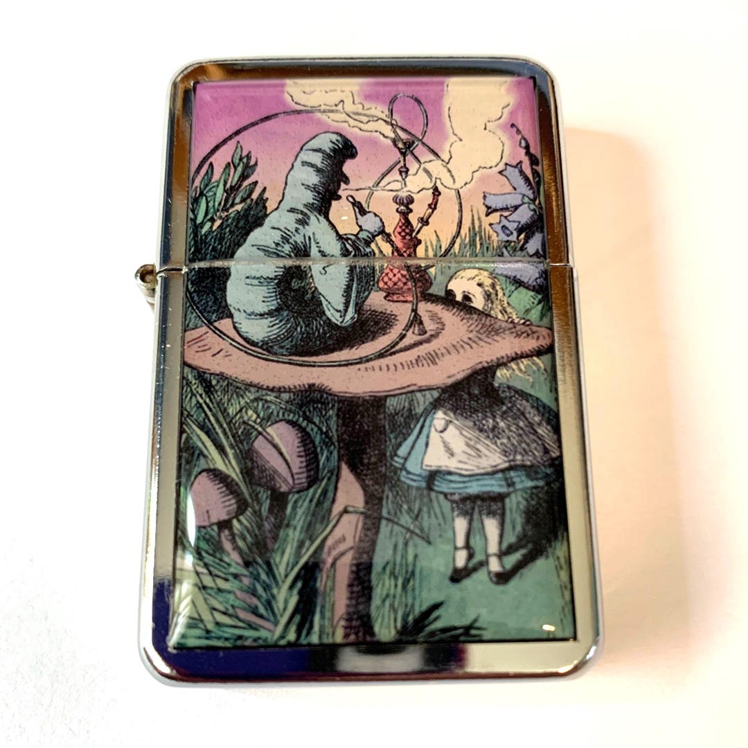 Alice in Wonderland and Hookah Smoking Caterpillar Refillable Lighter ...