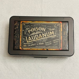 Vintage Laudanum Label 7 Day 2 a Day Pill Box - Etsy