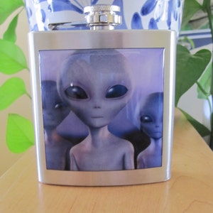 Alien UFO Liquor Hip Flask - Etsy