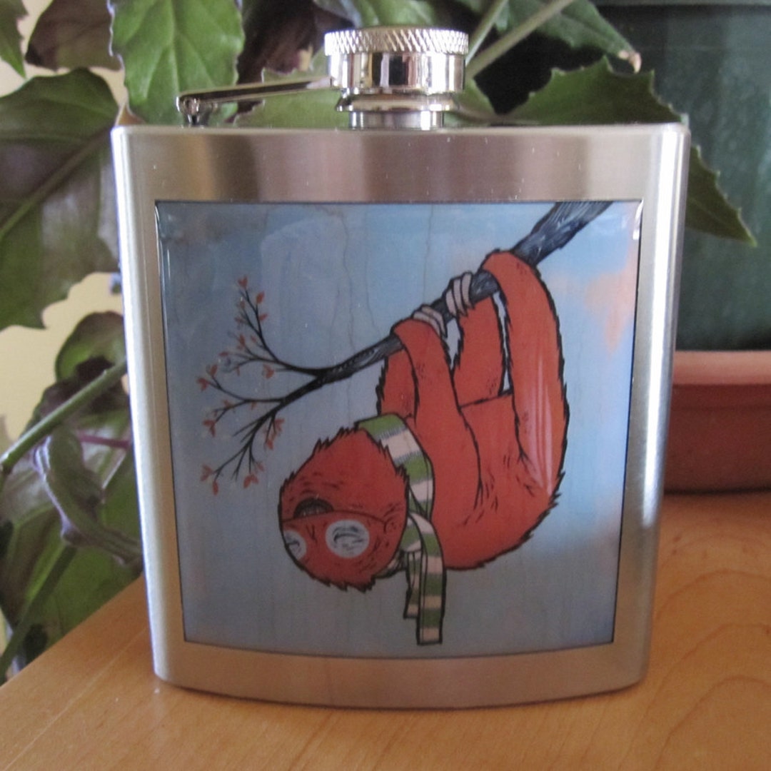 Sloth Liquor Hip Flask - Etsy