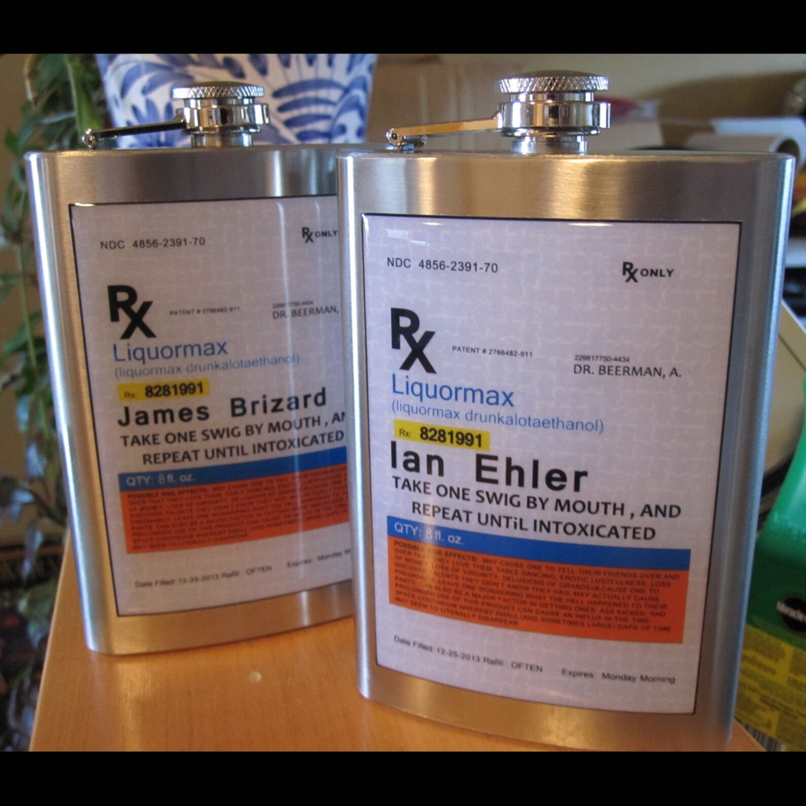 Prescription Drug RX Liquor Hip Flask Custom Made With Your - Etsy