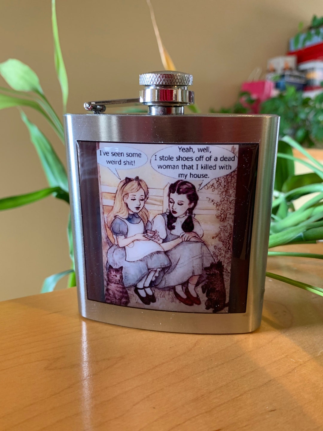 Alice and Dorothy Funny Liquor Hip Flask 6 Oz - Etsy