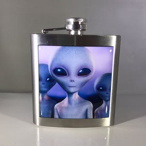 Alien UFO Liquor Hip Flask - Etsy