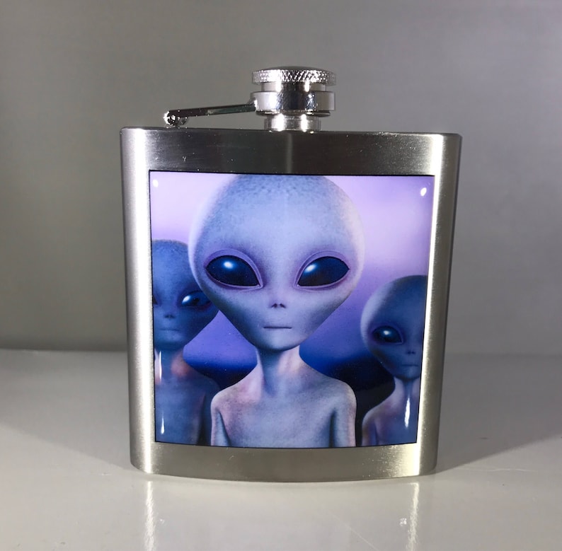 Alien UFO Liquor Hip Flask | Etsy