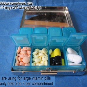 Vintage Poster Funny 7 Day Pill Box With Mirror - Etsy