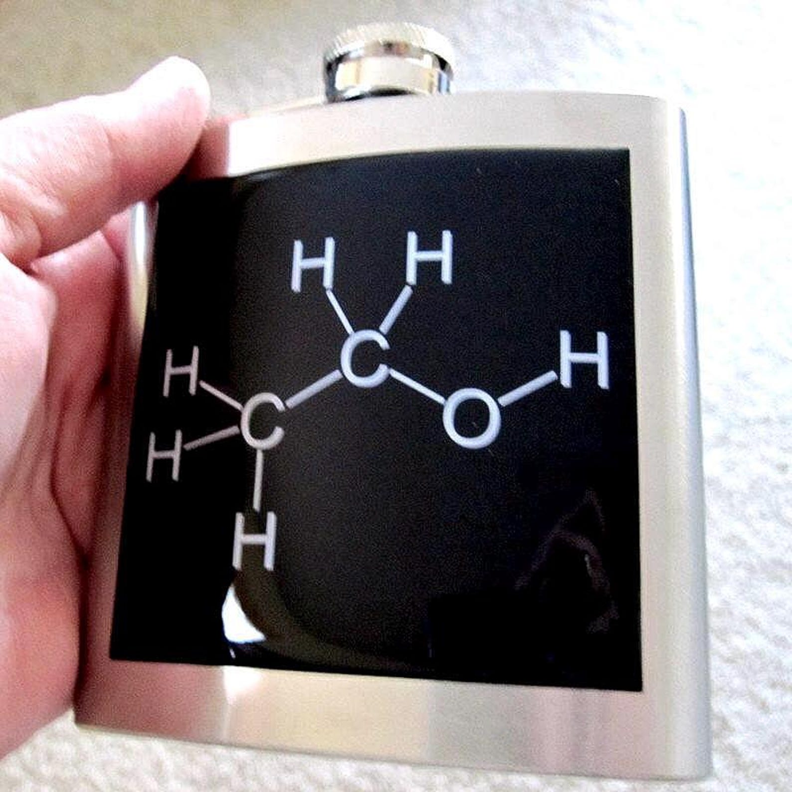 Ethanol Molecular Diagram Liquor Hip Flask 6 Ounce - Etsy