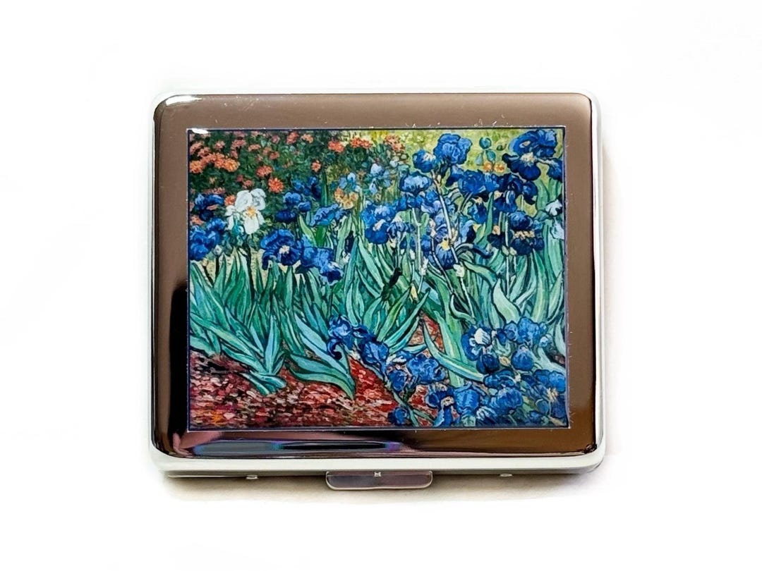 Van Gogh Iris 7 Day Pill Box With Mirror - Etsy