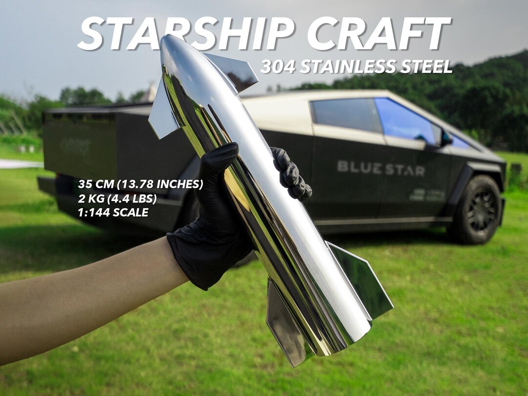 Spacex Starship 1:144 Scale Model Extra Large 304 Stainless Steel ...
