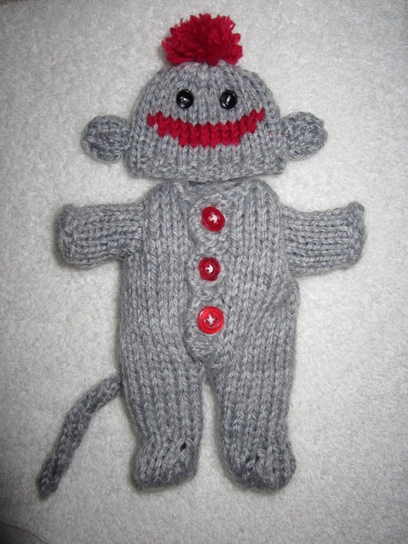Sock Monkey Knitting Pattern 5 Inch Chubby Lots to Love - Etsy Canada
