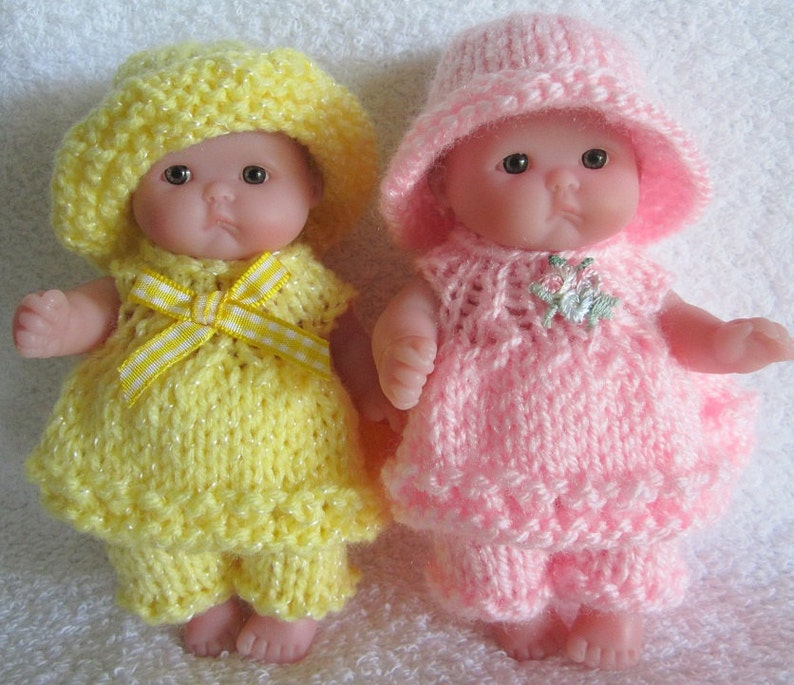 Knitting Pattern Berenguer Baby Doll Sun-kissed Set Itty Bitty - Etsy