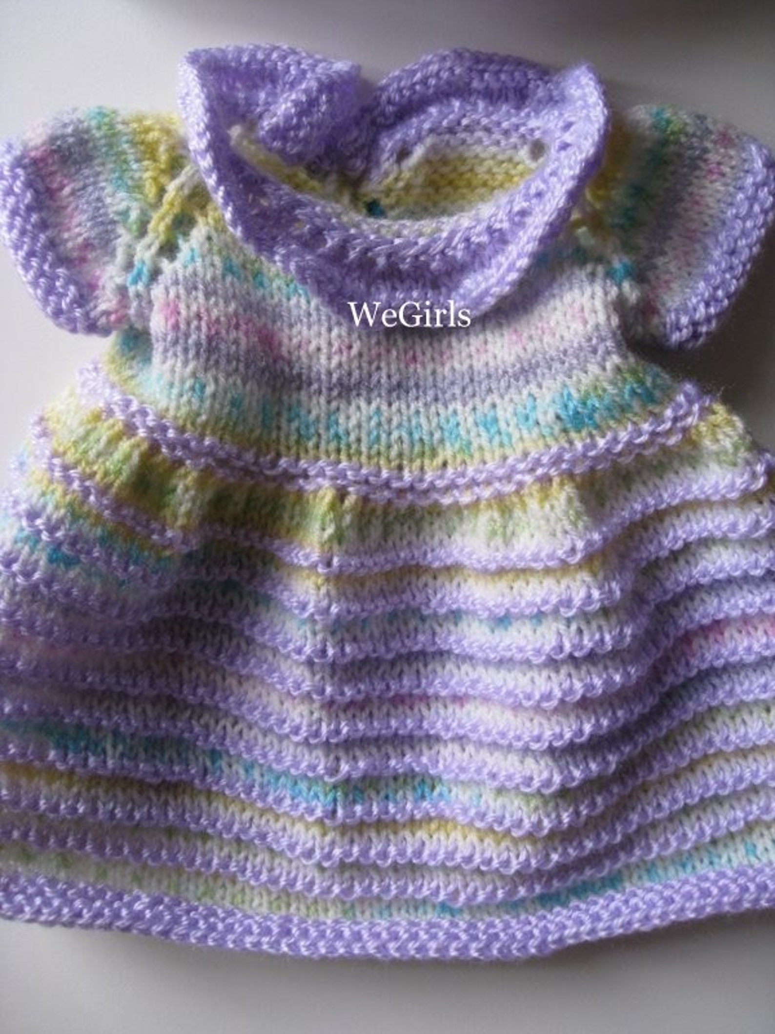 Knit Pattern Doll Clothes Fits 18 Inch Girl Doll Spring Dress Set Hat ...