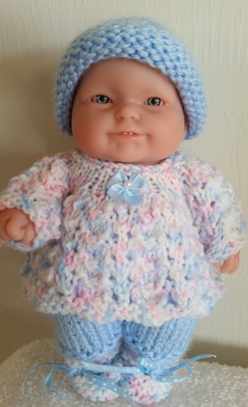 Berenguer Baby Doll Knit Pattern Angel Top Pram Set for 8 Inch Lots to ...