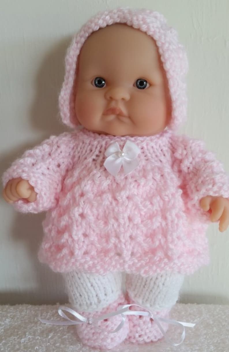 Berenguer Baby Doll Knit Pattern Angel Top Pram Set for 8 Inch Lots to ...