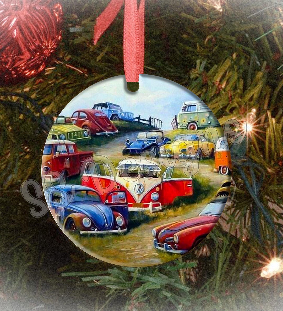 Charming MDF VW Volkswagen Christmas Ornament A Must-have for Classic ...