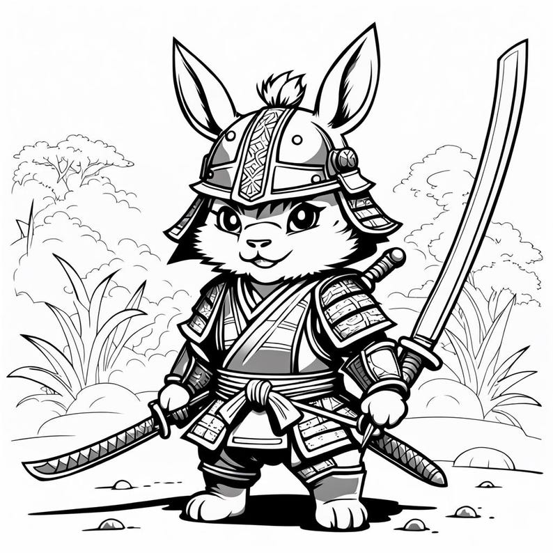 Samurai Coloring Page, Ninja Coloring Page, Samurai Coloring Book ...