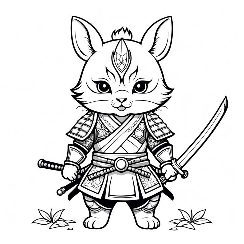 Samurai Coloring Page, Ninja Coloring Page, Samurai Coloring Book ...