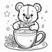 Teddy Bear Coloring Page, Christmas Coloring Page, Pumpkin Spice ...