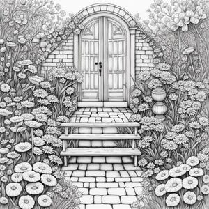 Secret Garden Coloring, Garden Coloring Page, Secret Garden Coloring ...