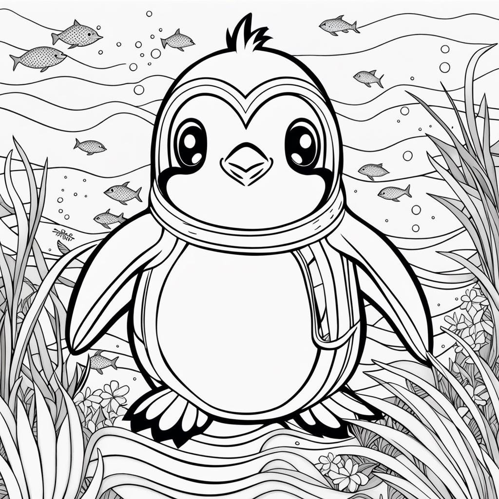 Penguin Coloring Pages, Penguin PDF, Penguin Printables, Penguin ...