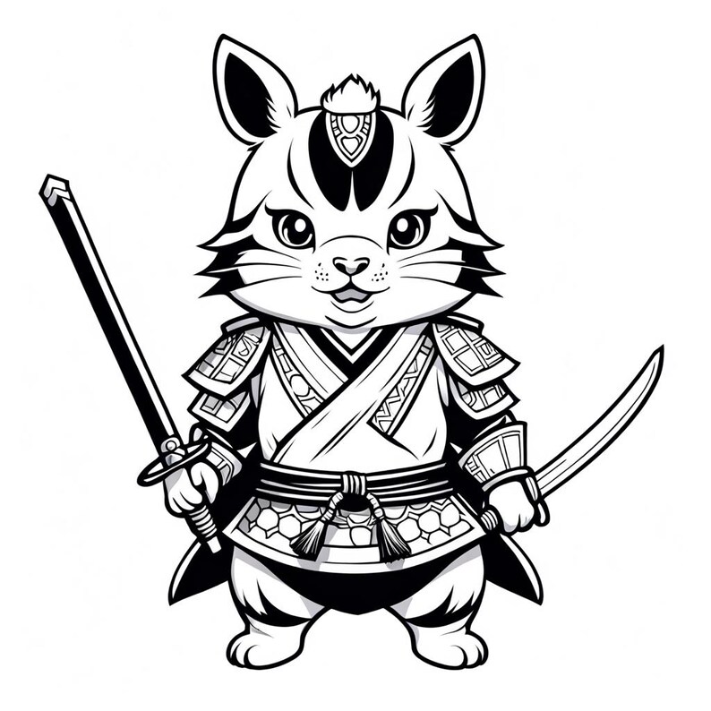 Samurai Coloring Page, Ninja Coloring Page, Samurai Coloring Book ...