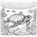 Turtle Coloring Page, Animal Coloring Page, Sea Turtle Coloring, Kids ...