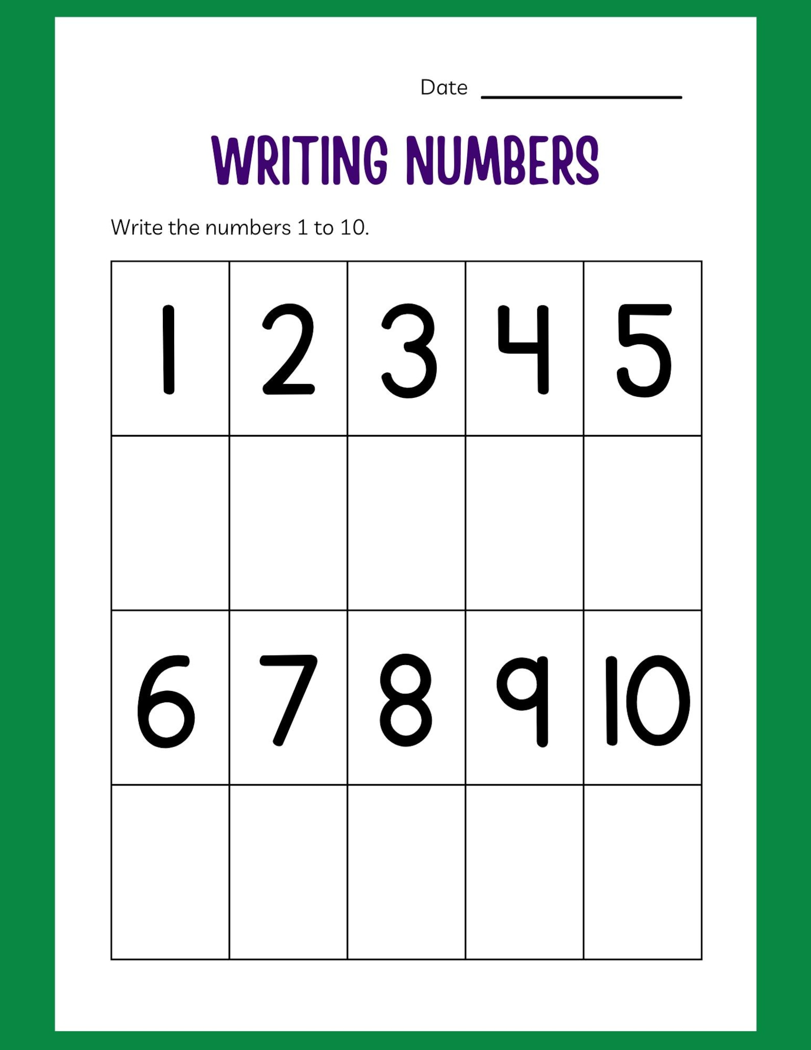 Numbers Coloring Pages, Coloring Pages for Kids, Preschool Coloring ...