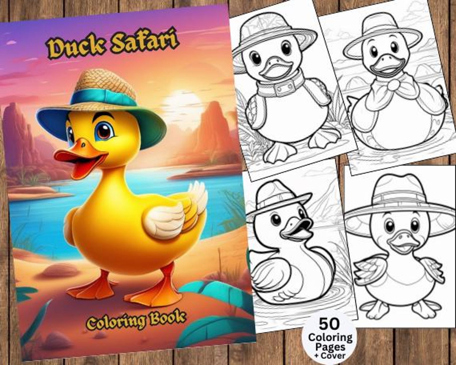 Duck Coloring Pages, Duck Coloring Book, Animal Coloring Sheets ...