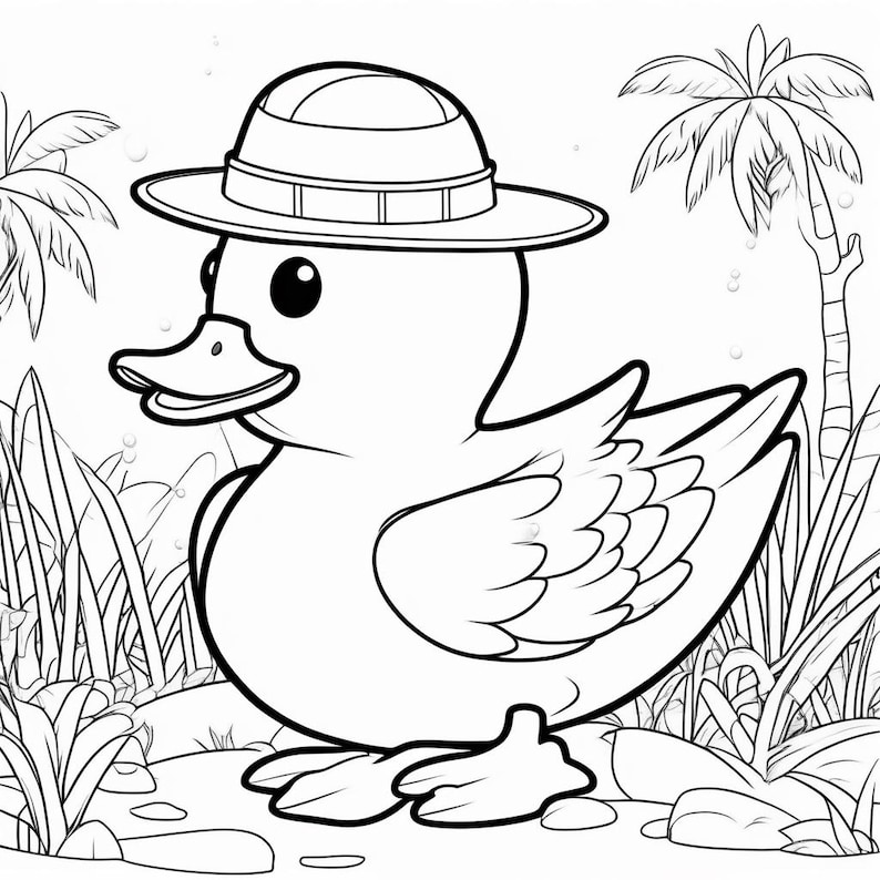 Duck Coloring Pages, Duck Coloring Book, Animal Coloring Sheets ...