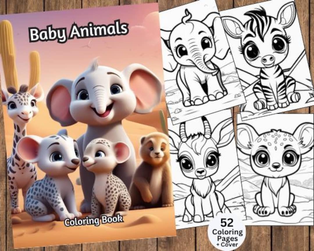 Safari Animals Coloring Book, Safari Animals Coloring Pages, African ...