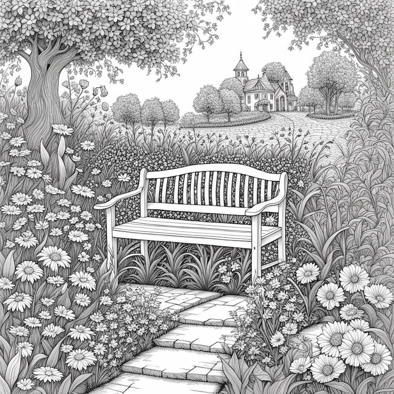 Secret Garden Coloring, Garden Coloring Page, Secret Garden Coloring ...