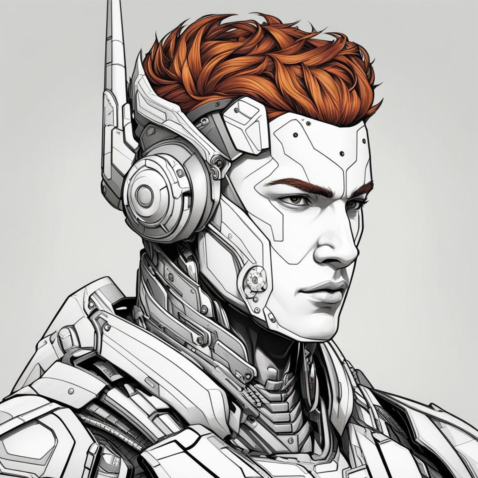 Cyborg Coloring, Futuristic Coloring, Superhero Coloring, Sci-fi ...