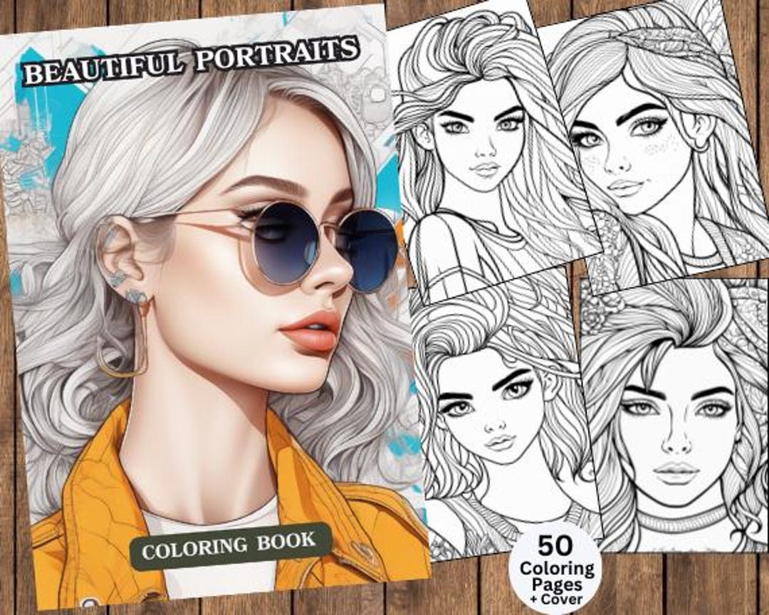 Portrait Coloring Page, Girl Portrait, Beautiful Women Coloring, Pretty ...