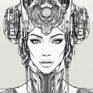 Cyborg Coloring, Futuristic Coloring, Superhero Coloring, Sci-fi ...