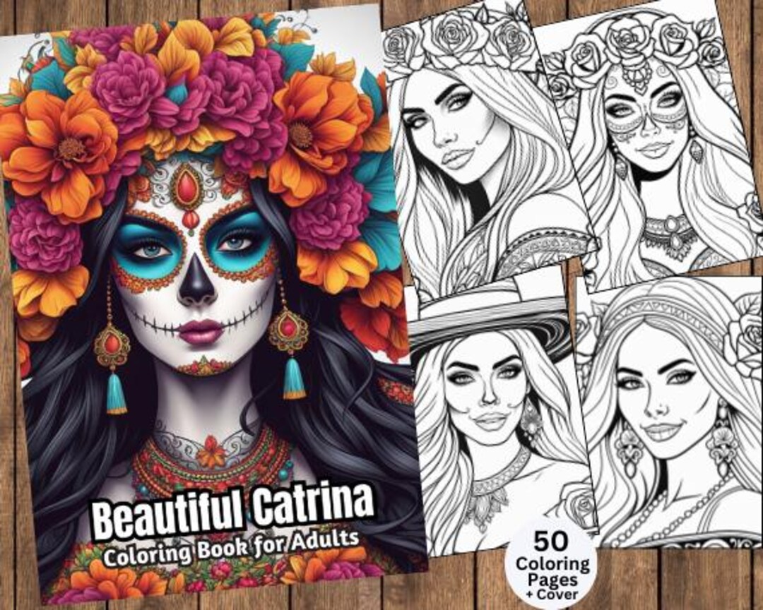 Halloween Coloring, Day of the Dead Coloring Pages, La Catrina Coloring ...