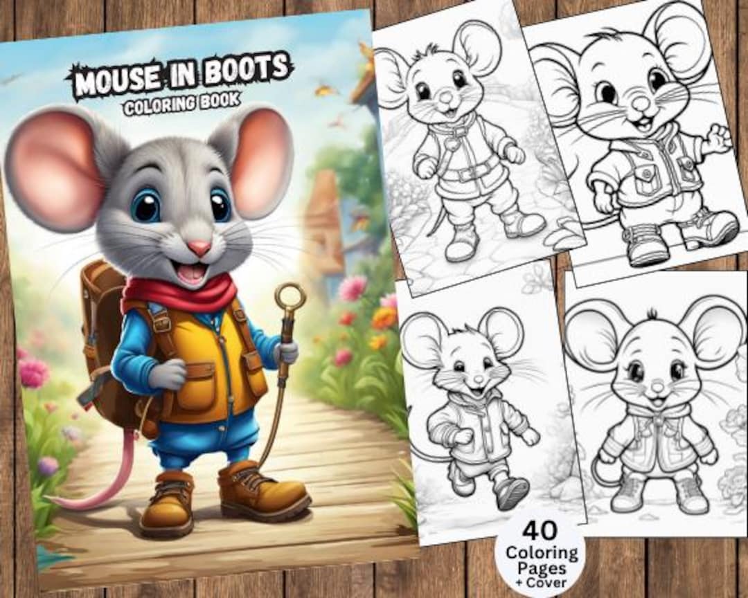 Mouse Coloring Page, Mouse Coloring Book, Mouse Coloring Sheet ...