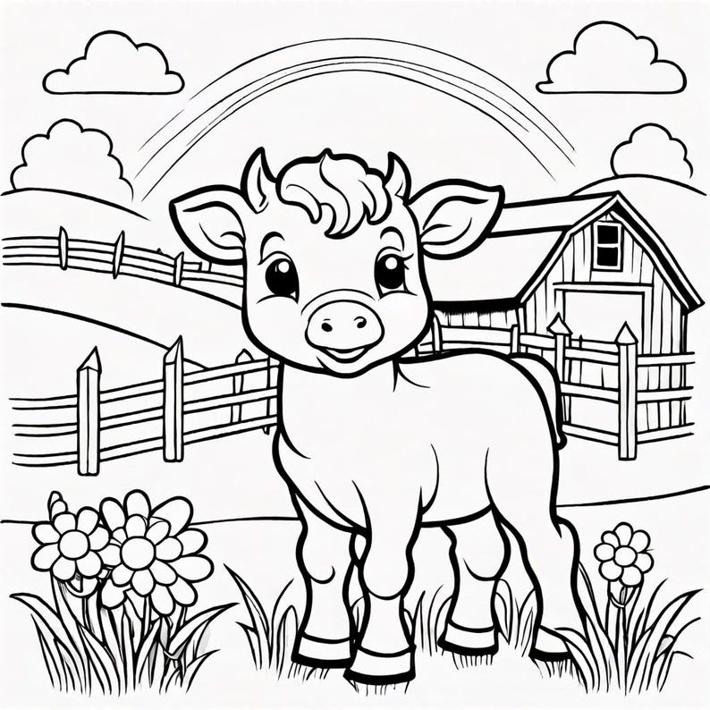 Farm Animal Coloring Pages, Farm Coloring Sheets, Farm Animals ...