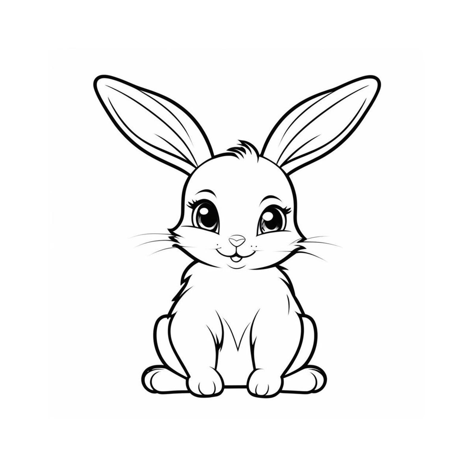 Rabbit Coloring, Rabbit Coloring Book, Rabbit Coloring Pages, Animal ...