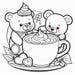 Teddy Bear Coloring Page, Christmas Coloring Page, Pumpkin Spice ...