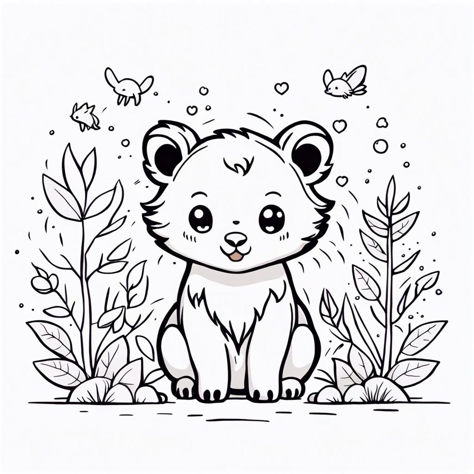 Kawaii Animals Coloring Pages, Safari Animals Coloring Pages, African ...