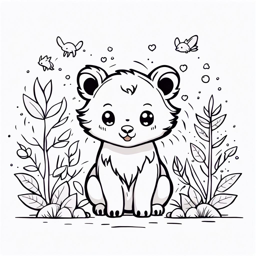 Kawaii Animals Coloring Pages, Safari Animals Coloring Pages, African ...