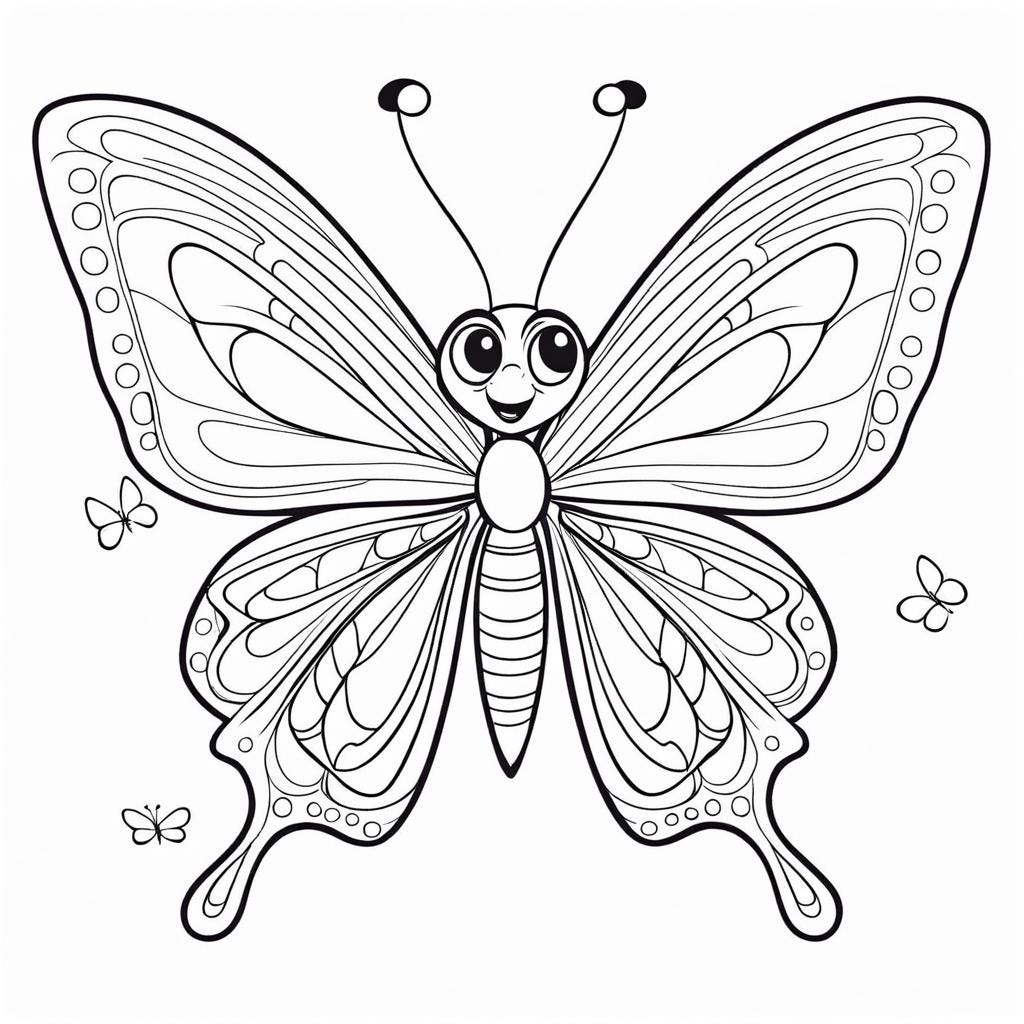 Floral Butterfly Coloring Pages, Flower Butterfly Coloring Page ...