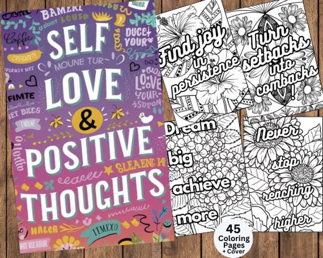 Adult Motivational Quotes Coloring Pages, Affirmation Coloring Book ...