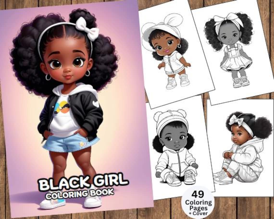 Black Baby Coloring, Black Girl Coloring, Black Princess, Queen ...