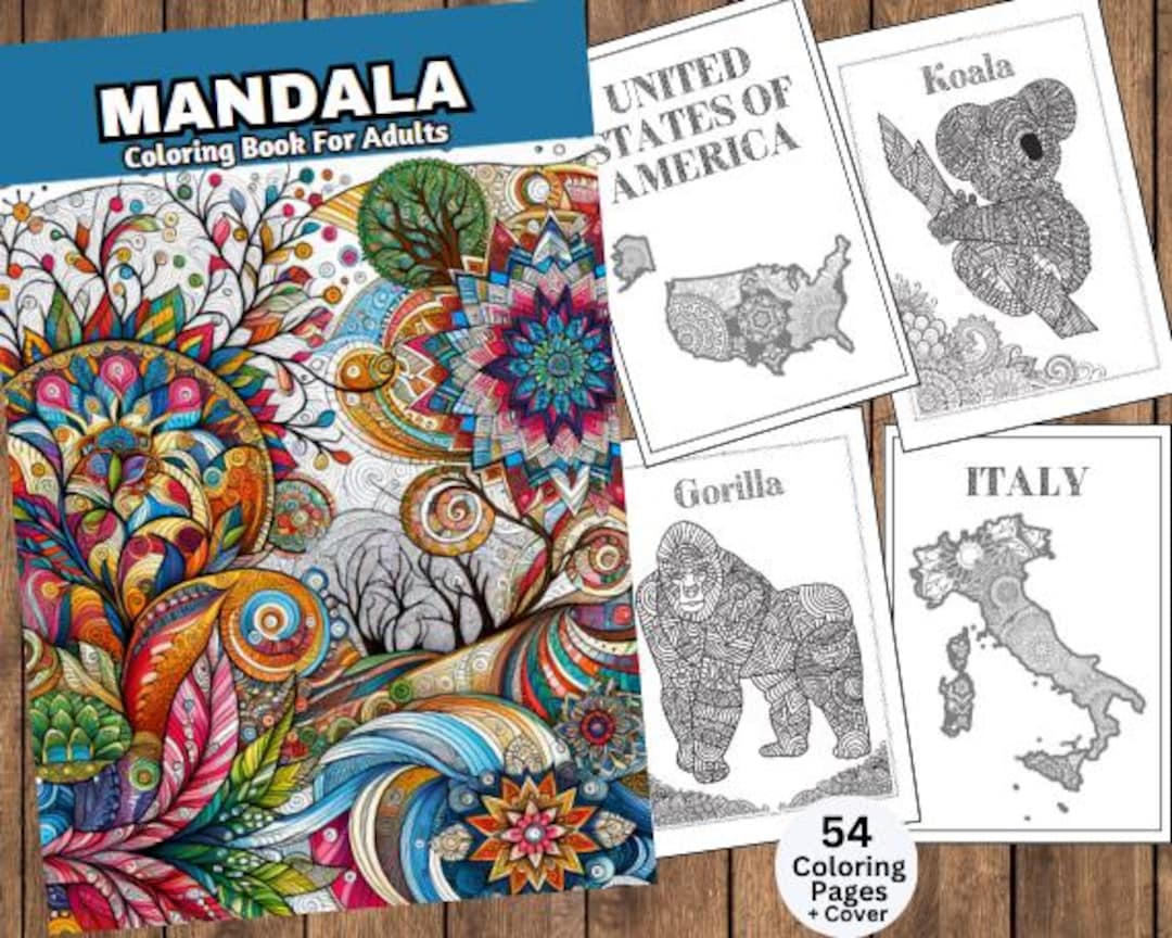 Mandala Map Coloring, Mandala Coloring, Animal Mandala Coloring, Animal ...