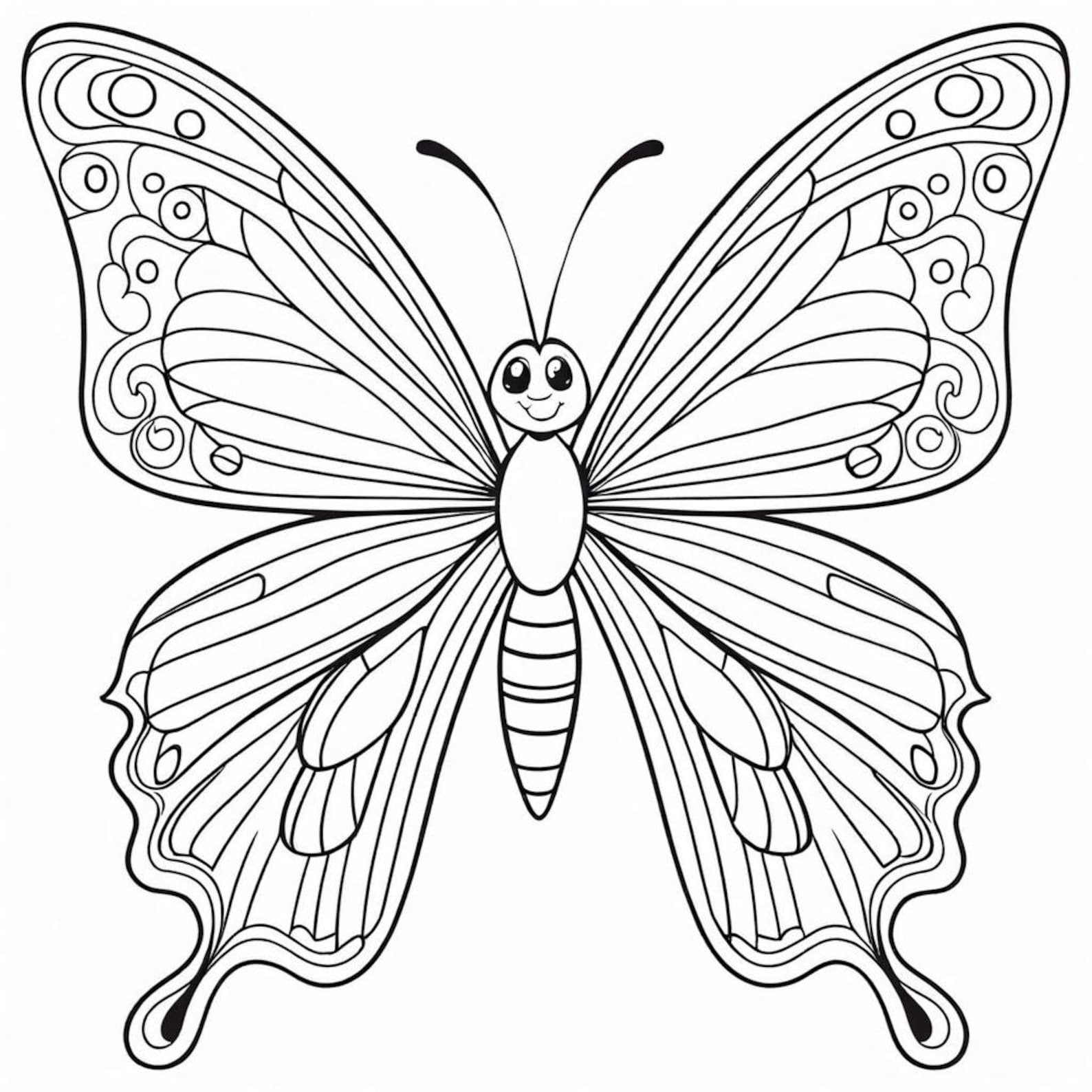 Floral Butterfly Coloring Pages, Flower Butterfly Coloring Page ...
