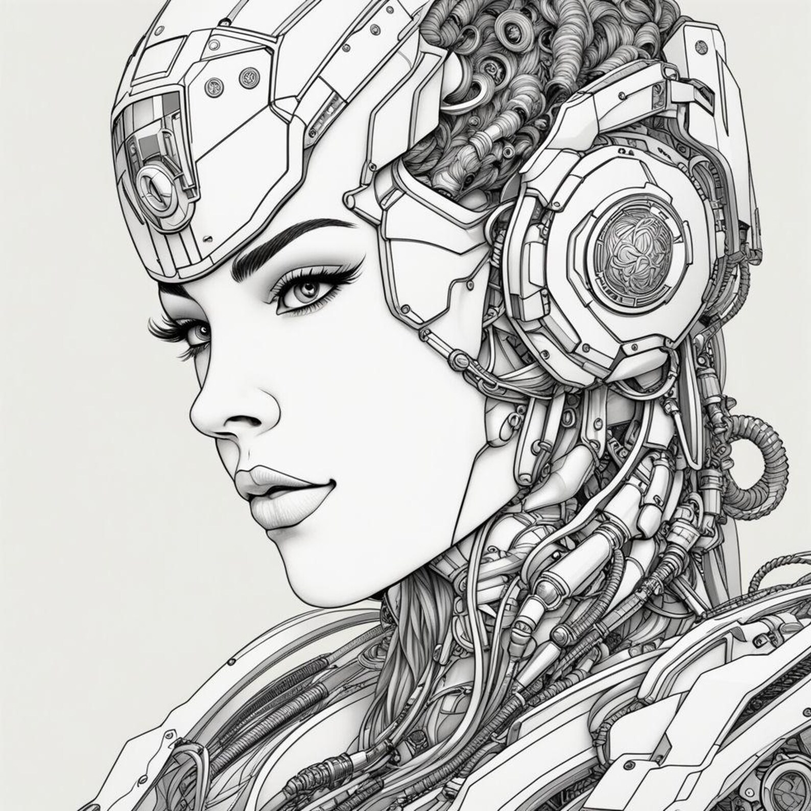 Cyborg Coloring, Futuristic Coloring, Superhero Coloring, Sci-fi ...