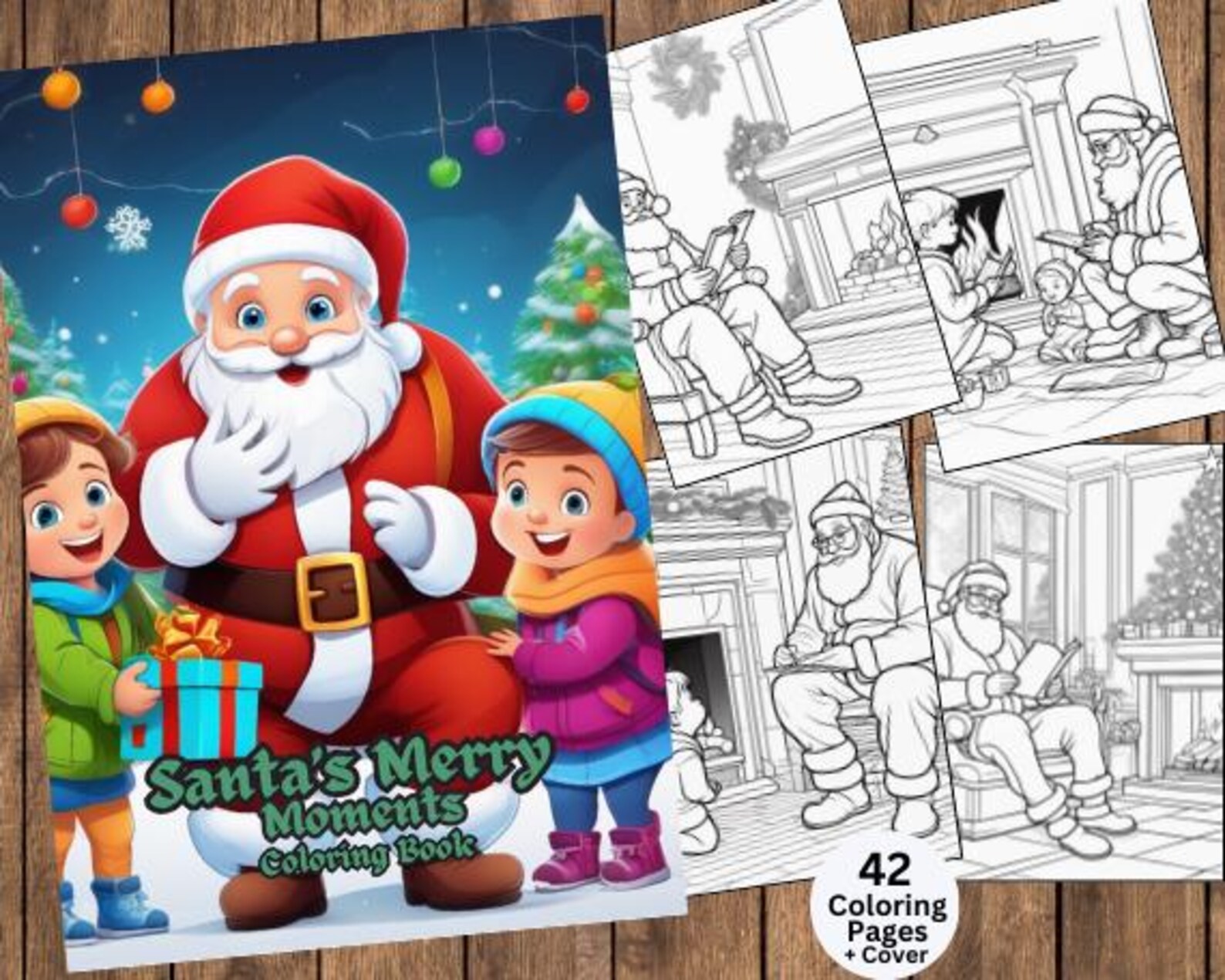 Santa Coloring Pages, Christmas Coloring Pages, Christmas Printable ...