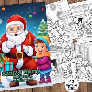 Santa Coloring Pages, Christmas Coloring Pages, Christmas Printable ...