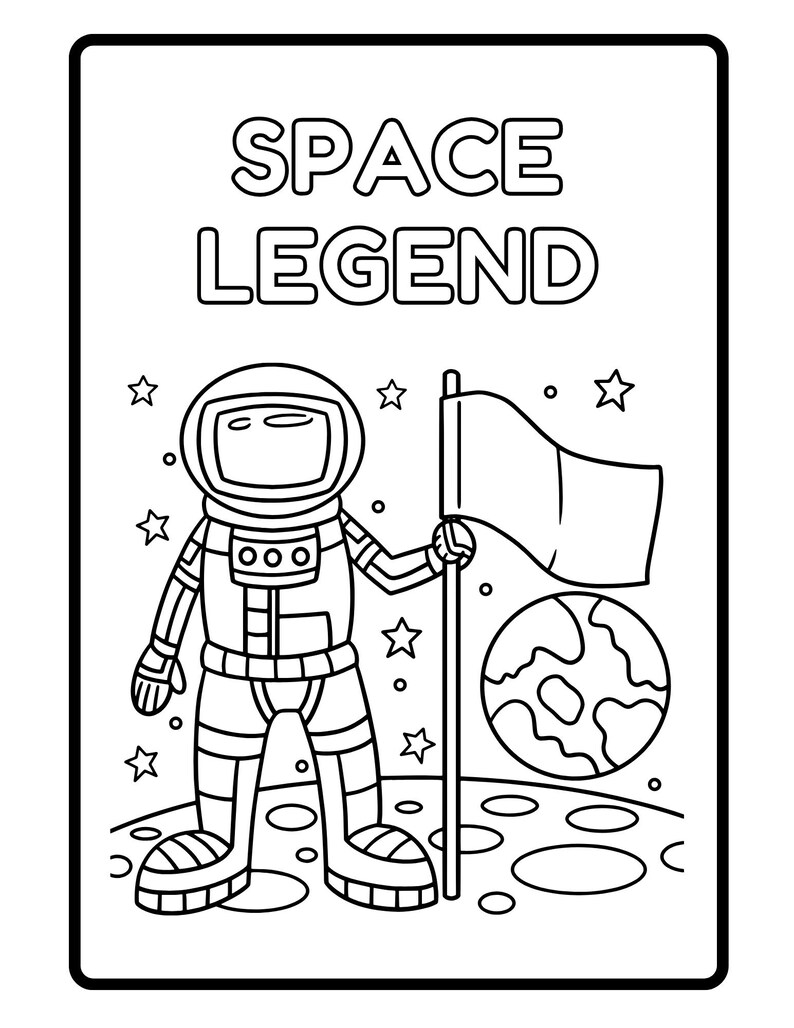 Space Coloring Pages for Kids, Planets Coloring Book, Preschool Space ...